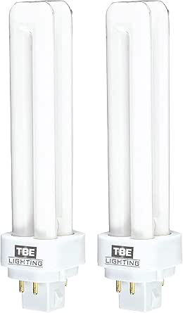 TBE LIGHTING 18w G24Q-2 4-Pin CFL Lamp - Pack of 2 Units - Cool White ...