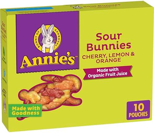 Amazon.com: Annie's Sour Bunnies Fruit Flavored Snacks, Cherry, Lemon ...
