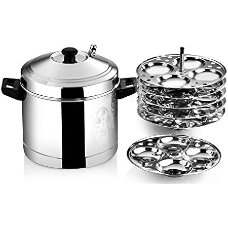 Butterfly Stainless Steel Idli Cooker, Idly Maker Set with 4 Plates, 16 ...