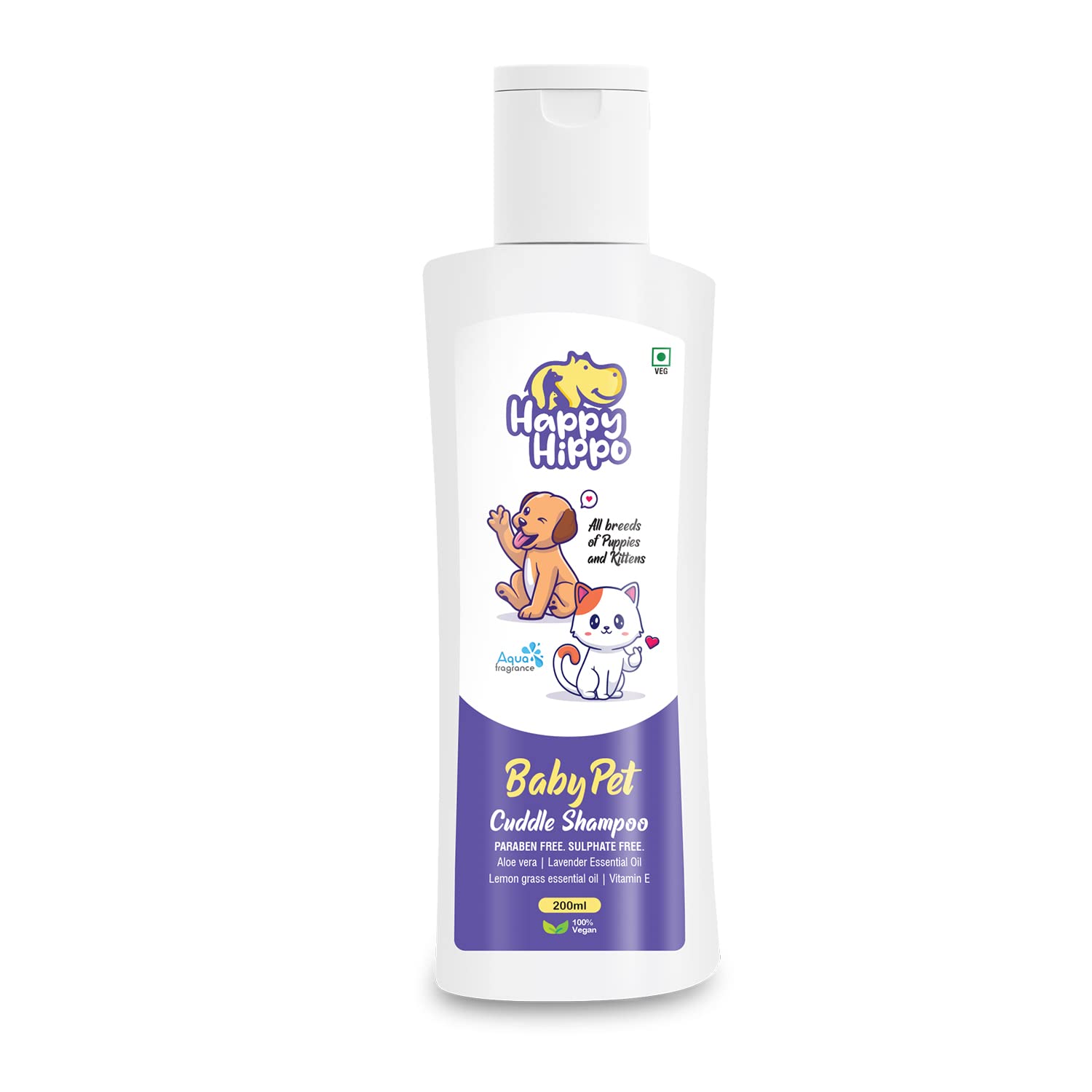 Buy Happy Hippo 2 in 1 Dog & Cat Pet Shampoo+Conditioner 200ML ...