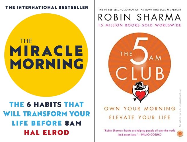 The Miracle Morning + The 5 AM Club (Set of 2 Books) Combo : Hal Elrod ...
