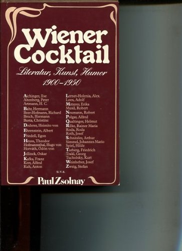 Amazon.com: Wiener Cocktail: Paul (Hg.) Zsolnay: Books