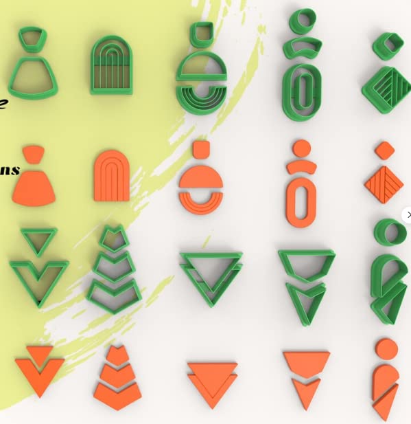 Polymer Clay Cutters Geometry Shapes | Clay Earing Making Tools, DIY ...