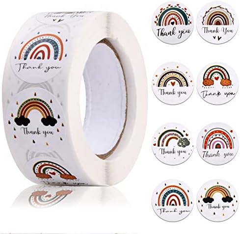 PALUDO 2500 Pièces Autocollants Etiquette de Remerciement, Autocollants ...