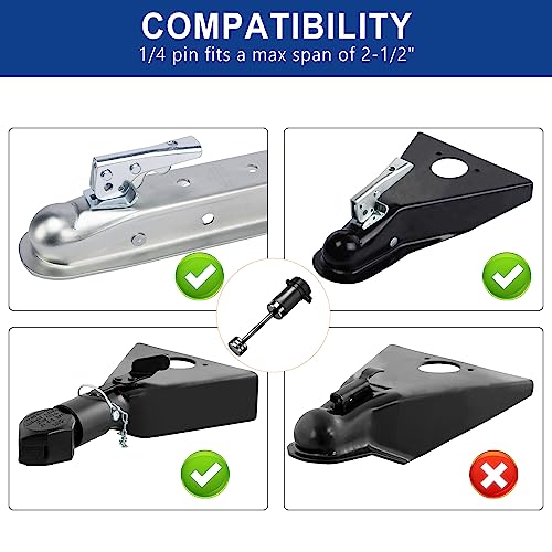 Snapklik.com : METOWARE Keyed Alike Trailer Hitch Receiver & Coupler ...