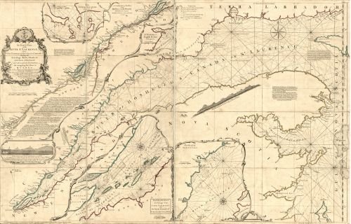 1757 Map An exact chart of the river St. Lawrence,from Port Frontenac ...