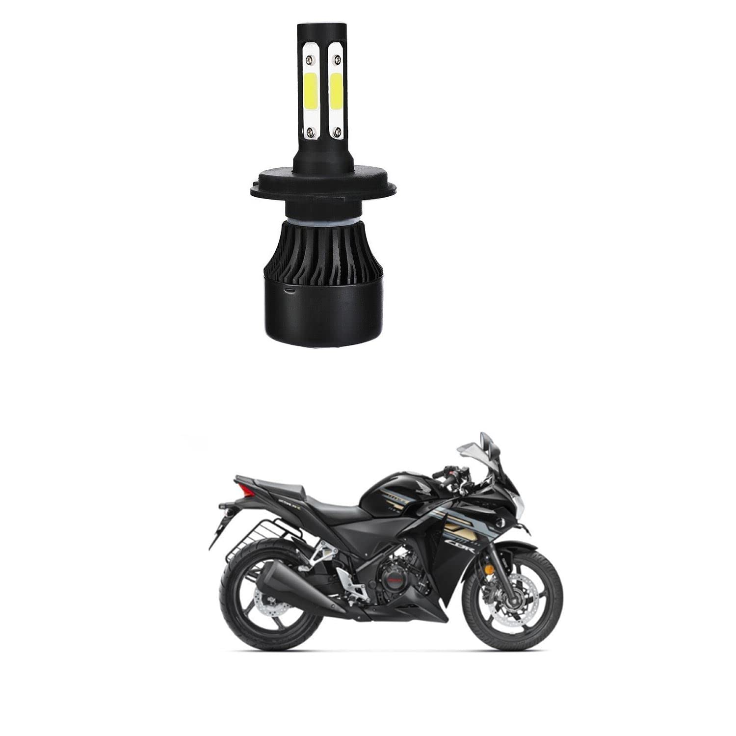 XZRTZ H4 LED Motorcycle Headlight Bulb Hi/Lo Beam LED Car Headlight H4 ...