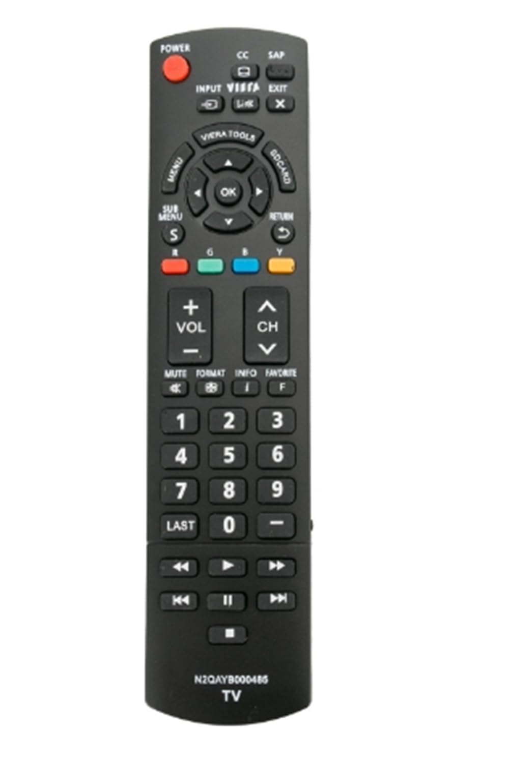 Amazon.com: N2QAYB000485 Replace Remote Compatible with Panasonic Viera ...