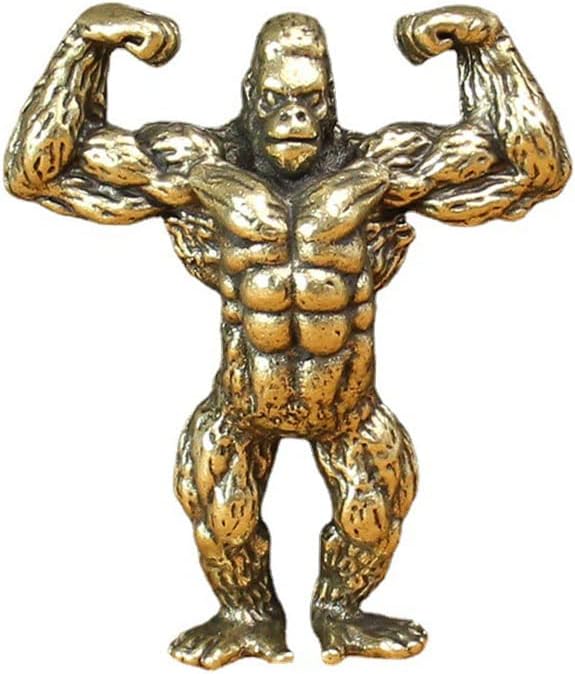 Amazon.com: TEAMWILL Solid Brass Monkey Gorilla Statue Tea Pet Figure ...