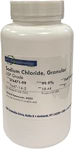 Amazon.com: Sodium Chloride, Granular 99+% - USP Grade - Meets BP/EP ...
