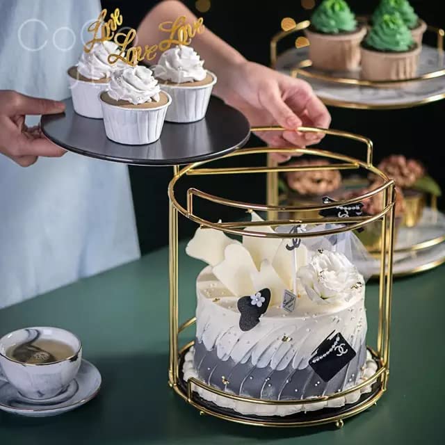 Blueduck Handicrafts Cake Plate Double Cake Stand Wedding Dessert Table ...