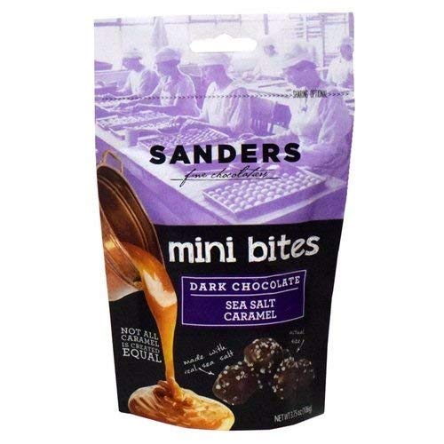 Amazon.com: Sanders Fine Chocolate Dark Chocolate Sea Salt Caramel Mini ...