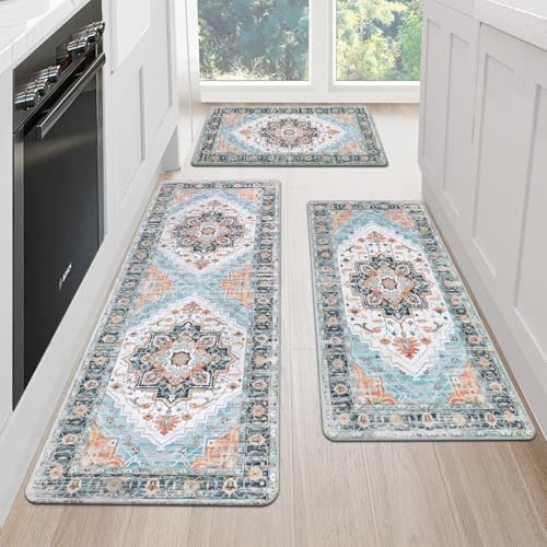 Amazon.com: ASPMIZ Farmhouse Kitchen Mat 3 Piece, Cushioned Anti ...