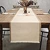 Amazon.com: OurWarm Burlap Woven Table Runner 108 Inches Long Farmhouse ...