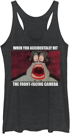 Amazon.com: Disney Villains Ursula Camera Meme Women's Racerback Tank ...