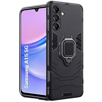 TheGiftKart Tough Armor Bumper Back Case Cover for Samsung Galaxy A15 5G | Ring Holder ...