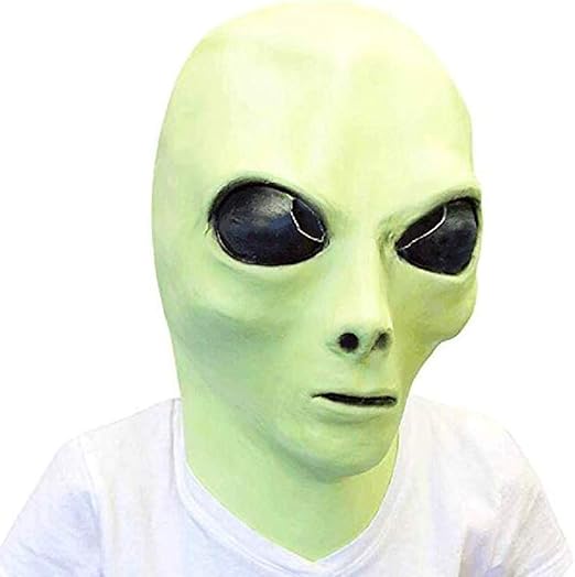 Amazon.com: Realistic Alien Mask Latex Halloween Glow Effect Party ...