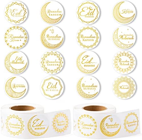 Amazon.com: W1cwey Ramada Eid-Al-Fitr Stickers Rolls - 1000pcs(2 Rolls ...