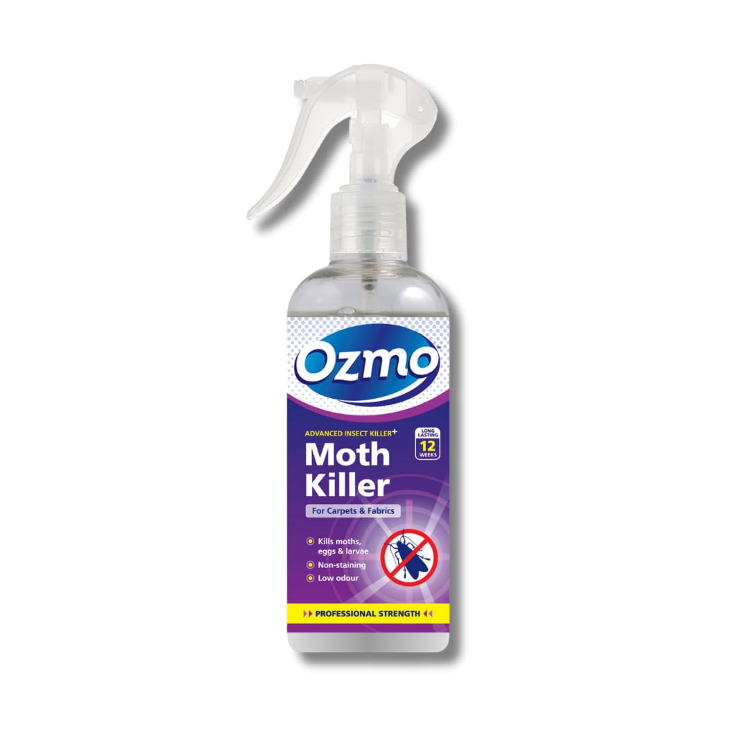 Ozmo Moth Killer Spray, 250ml, Kills Moths, Eggs and Larvae, Safe for ...