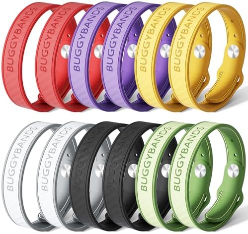 Amazon.com: BuggyBands Mosquito Repellent Bracelets,12 Pack Silicone ...