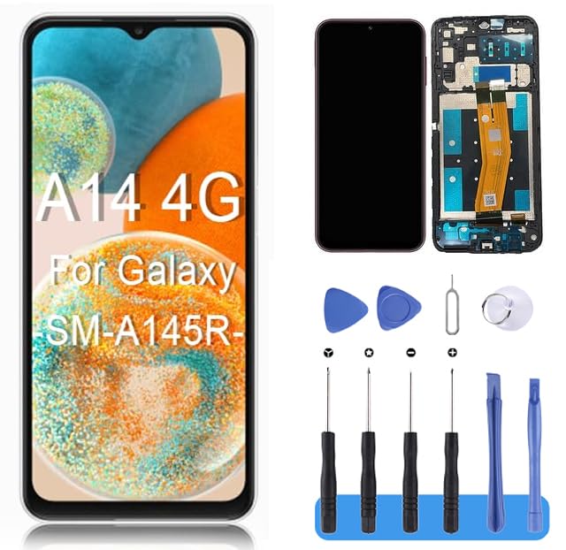 MP+ Screen Replacement For Samsung Galaxy A14 4G SM-A145R with Frame ...