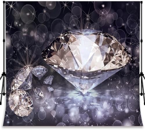 Amazon.com : QICAIYUN 10x10ft Diamond Photo Backdrop Purple Diamond ...