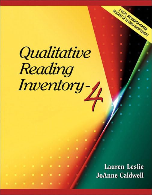 Amazon.com: Qualitative Reading Inventory-4: 9780205443277: Leslie, Lauren, Caldwell, Joanne: Books