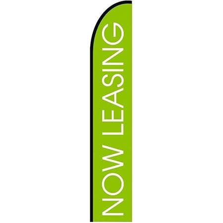 Amazon.com : Real Estate Now Leasing Sign Banner Light Green, Evo ...