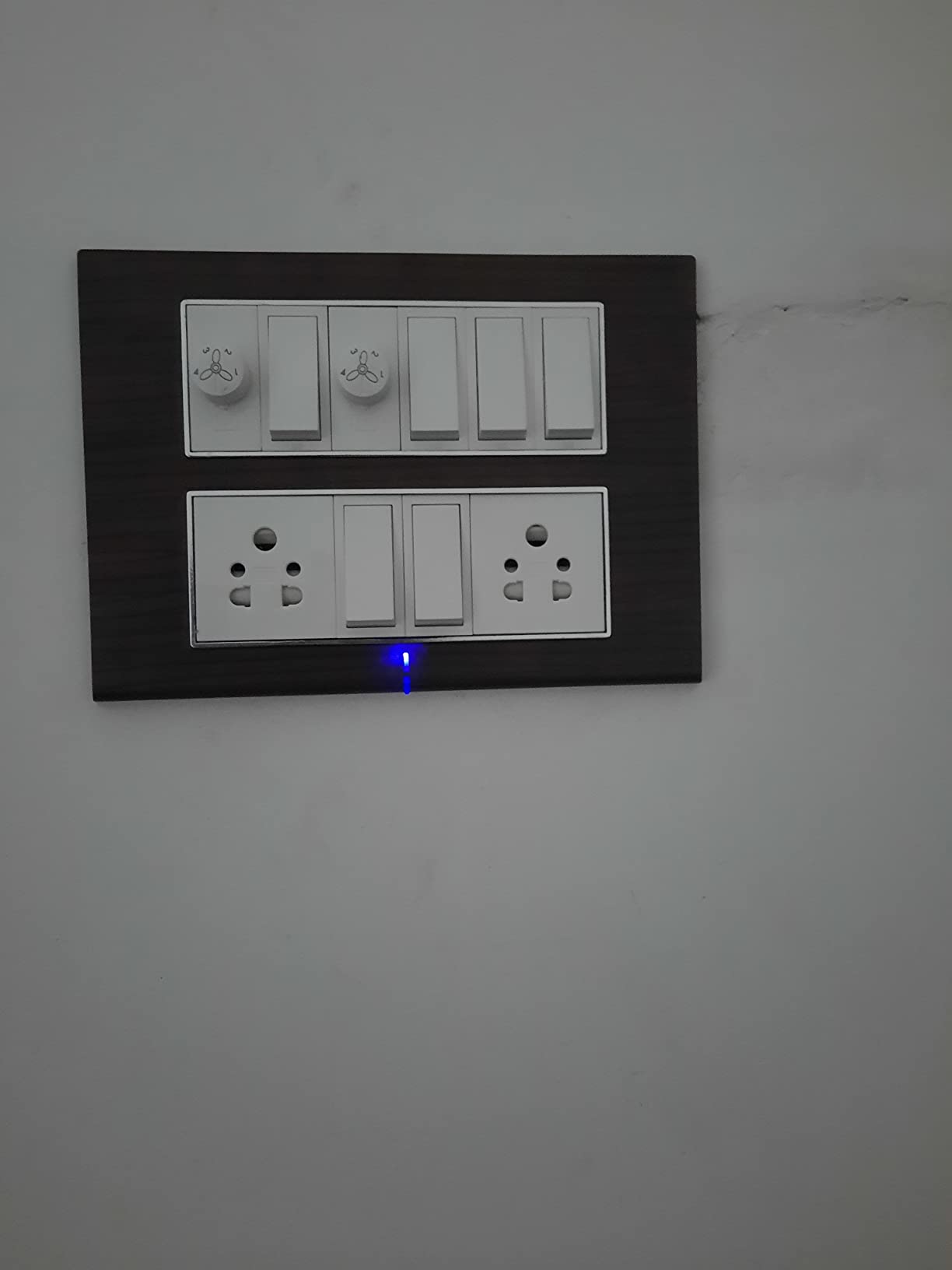 CONA 10812 Status Axis 12 Modular Plate with Blue LED Indicator, Nat ...