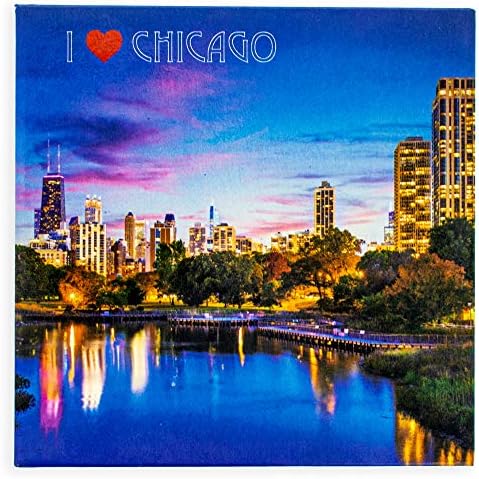 Amazon.com: Chicago Bean, Cloud Gate, City, Skyline, Millennium Park ...