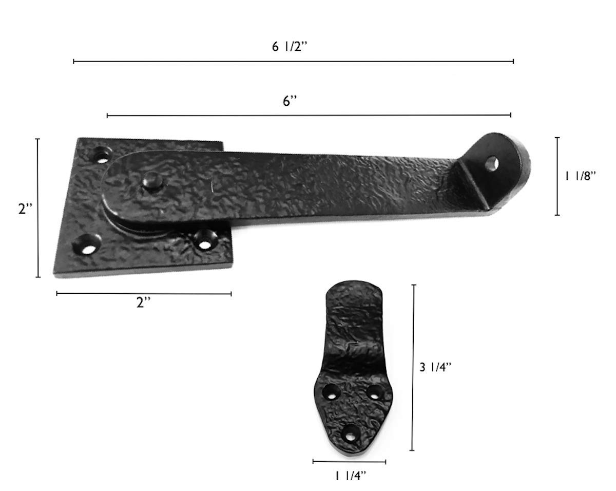 Gate Bar Flip Latch - 6.5” Cast Iron Lockable Latch for Sliding Barn ...