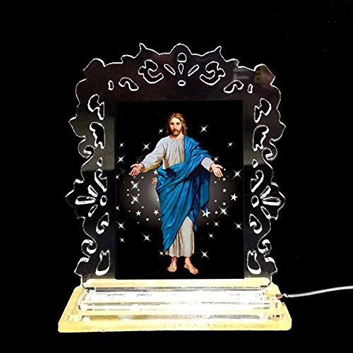 Jesus Crist Acrylic Figurine Showpiece with LED Light and Charger , by ...