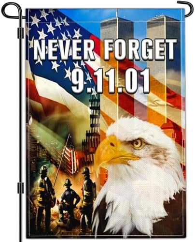 Amazon.com : Shuitouk 911 Garden Flag We Will Never Forget 9/11 Garden ...