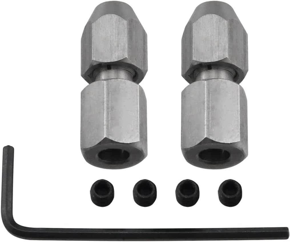 Amazon.com: Ruiwaer 2PCS Silver CNC Stainless Steel RC Flex Collet ...