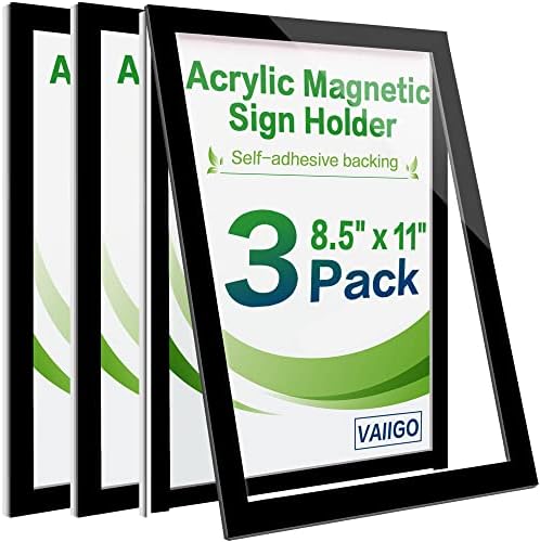 Amazon.com : MaxGear Magnetic Sign Holder 8.5 x 11 Wall Mount, Self ...