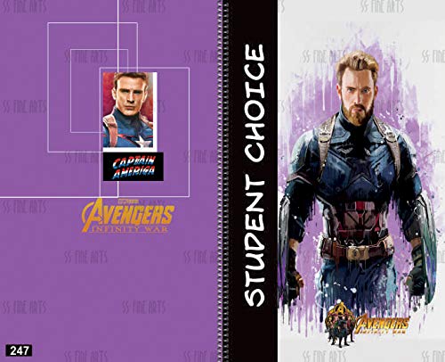 Eklavya Captain America A5 Premium Notebook -Soft CoverOne Side English ...