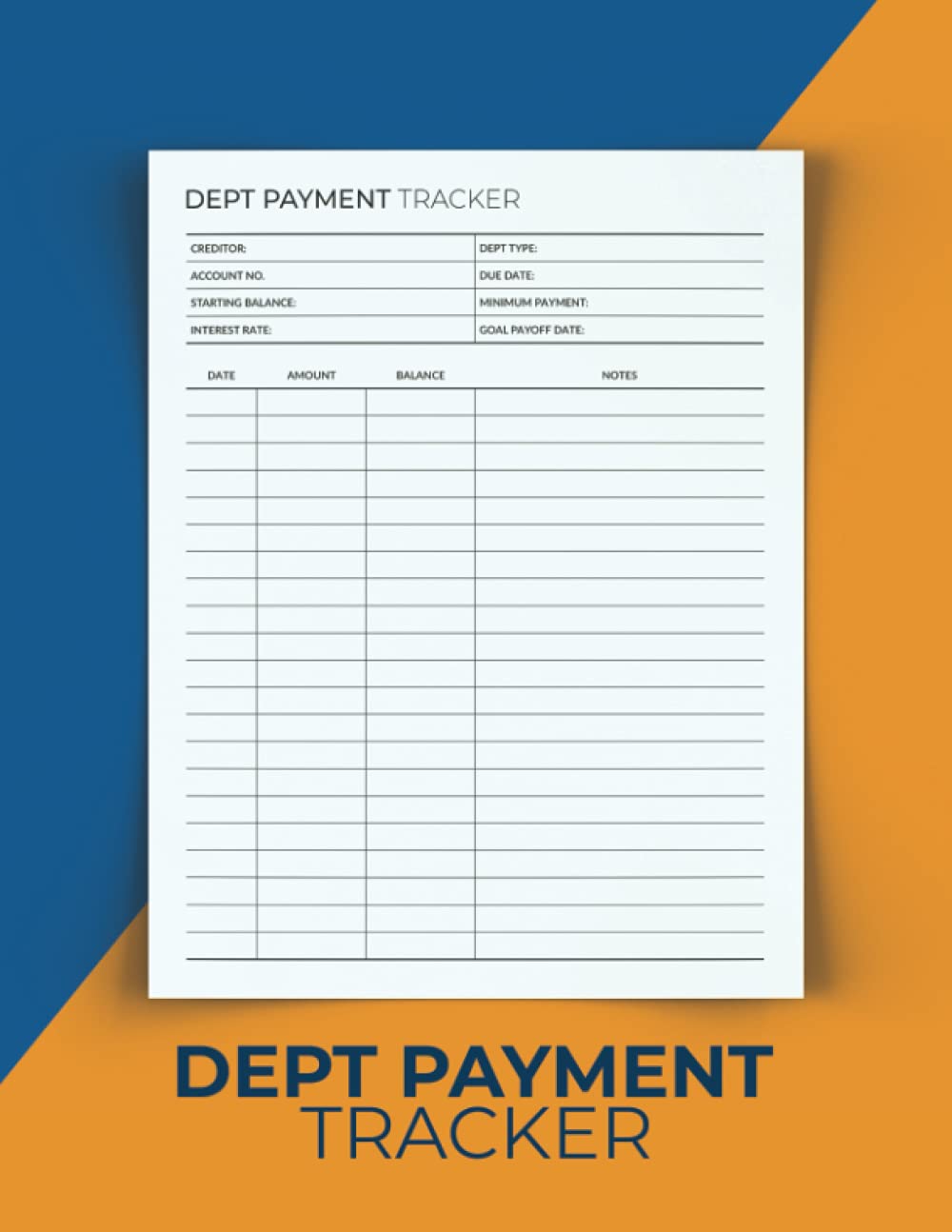 Buy Dept Payment Tracker: Organize And Visualize Your Debt Payments ...
