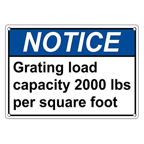 Amazon.com: Weatherproof Plastic ANSI Notice Grating Load Capacity 2000 ...