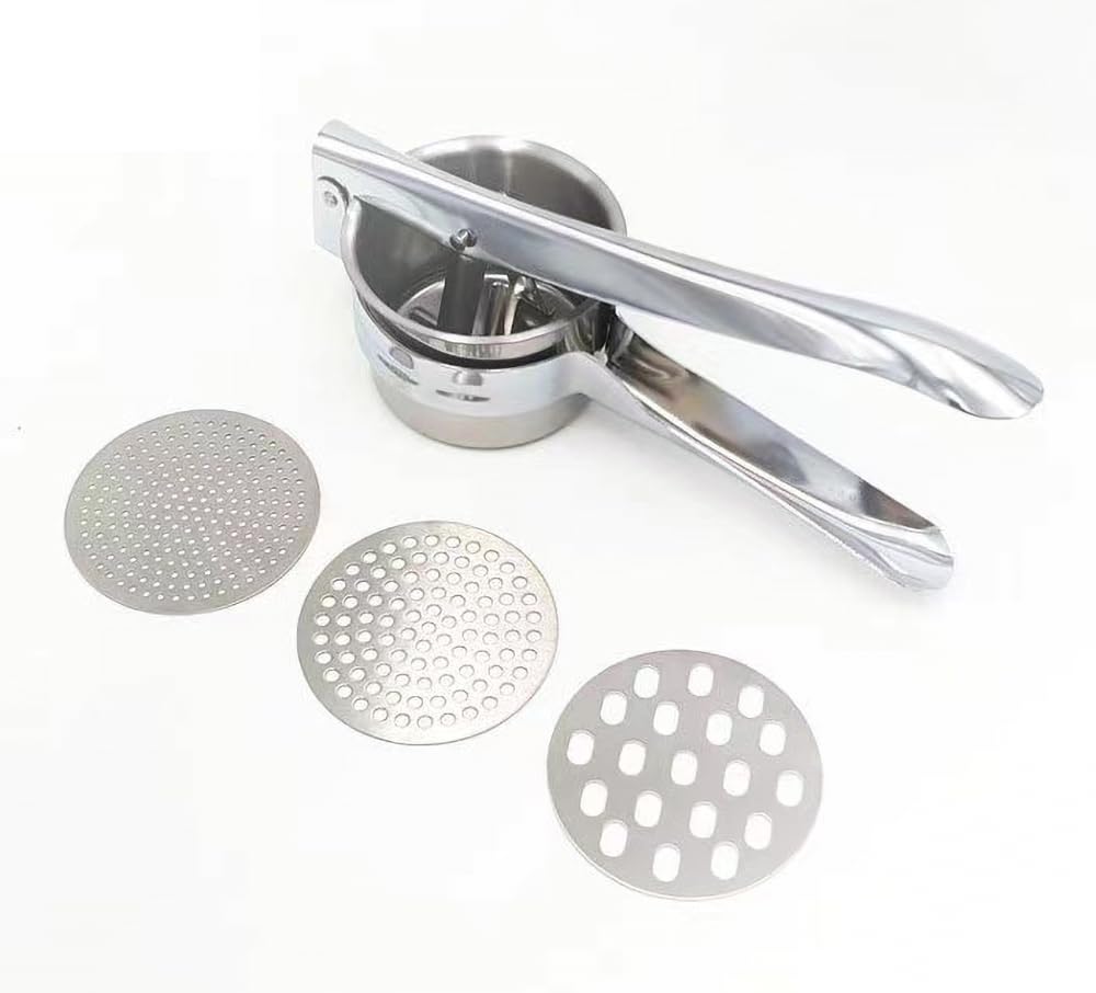 Potato Ricer Masher, Food Grade Stainless Steel Potato Ricer Press with ...