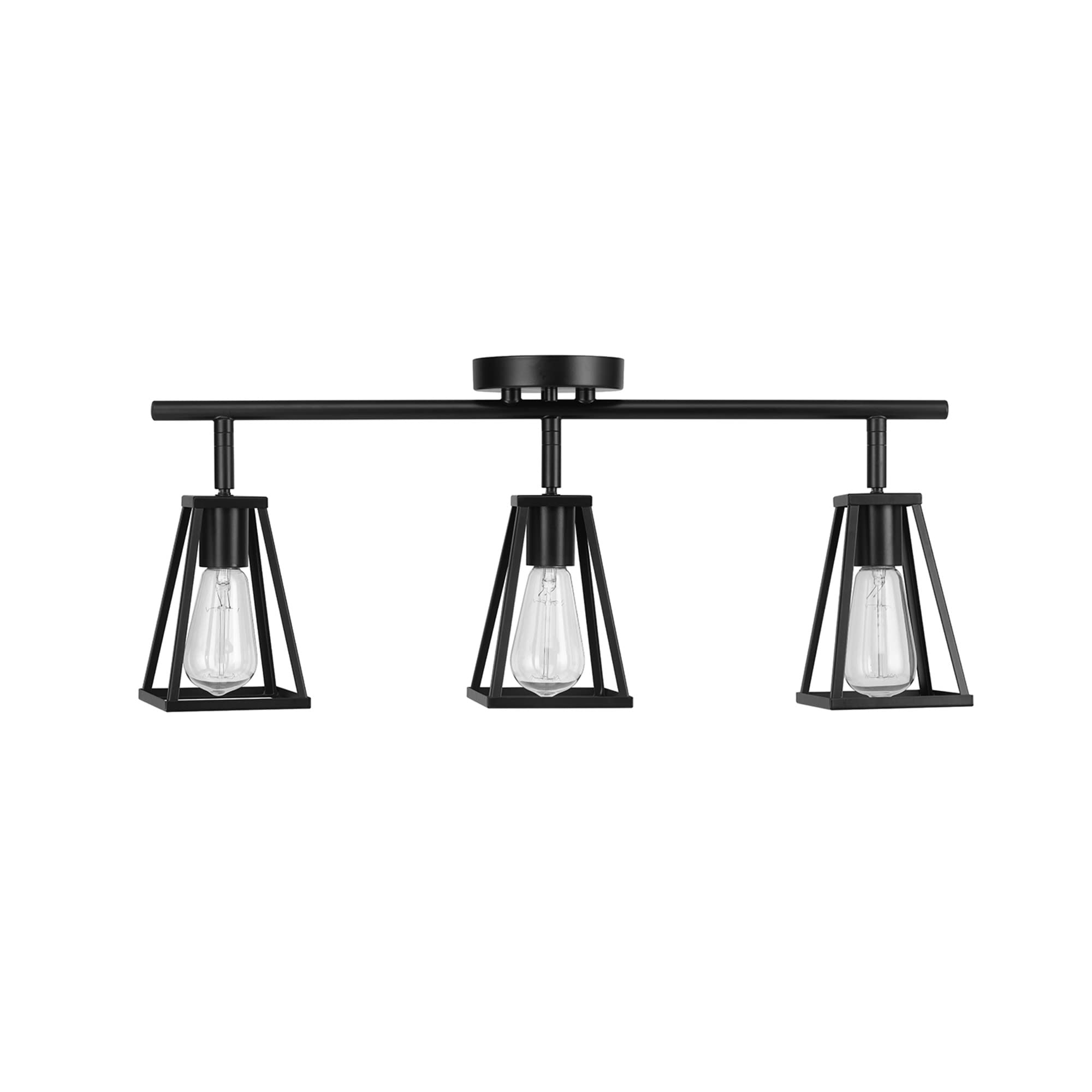 Globe Electric 64000005 25" 3-Light Track Bar Wall Sconce, Matte Black ...