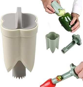 Amazon.com: Pepper Seed Corer Remover, 2025 New 2 in 1 Fruit Bell ...