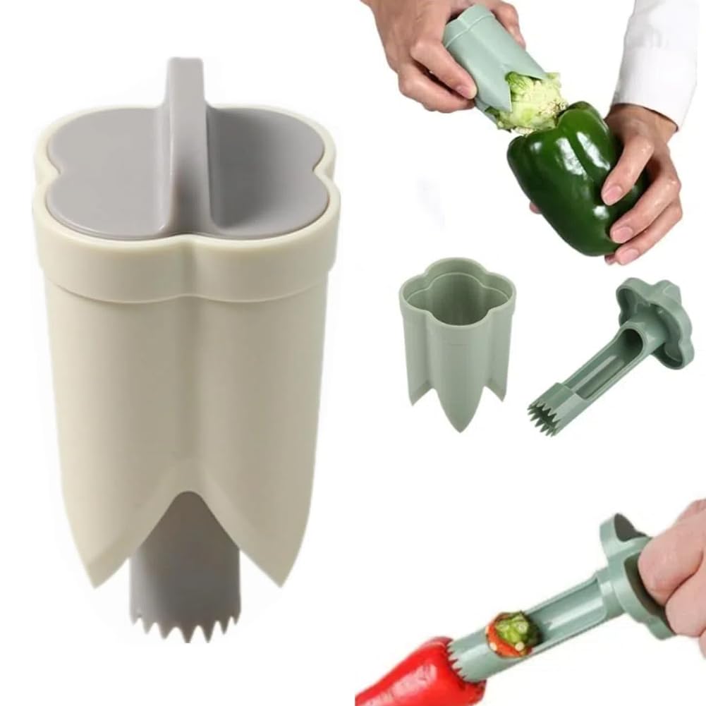 Amazon.com: Pepper Seed Corer Remover, 2024 New 2 in 1 Bell Pepper ...