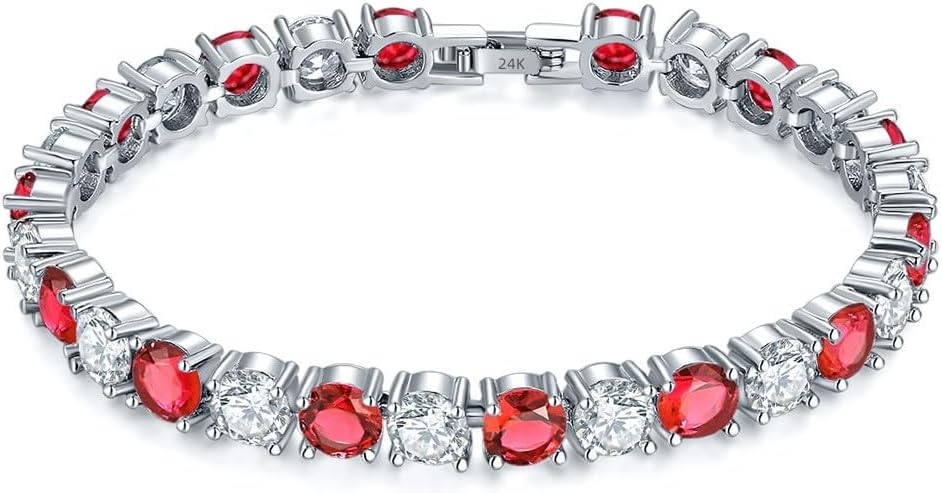 Amazon.com: LIPINGBEI 24K White gold Full Diamond Bracelet Paired with ...