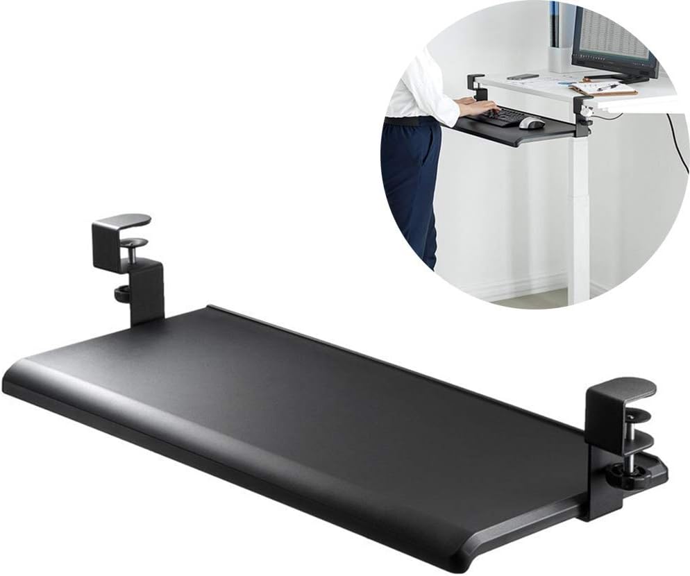 Amazon.com: Keyboard Tray Under Desk Ergonomic Mouse Keyboard Sliding ...