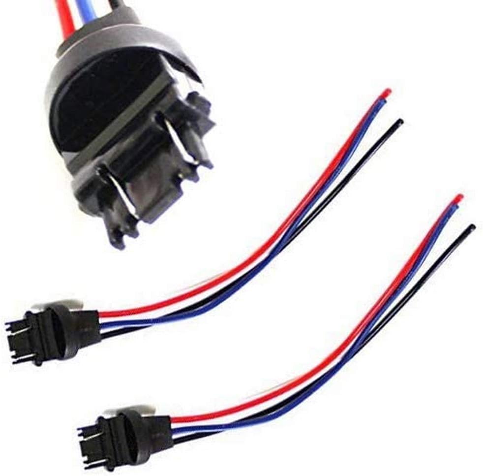 iJDMTOY (2) 3156/3157 Male Adapter Wiring Harness Compatible with Car Motorcycle Headlight Tail ...