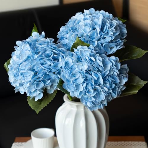 Amazon.com: Artflower 4Pcs Real Touch Hydrangea Artificial Flowers, 22. ...