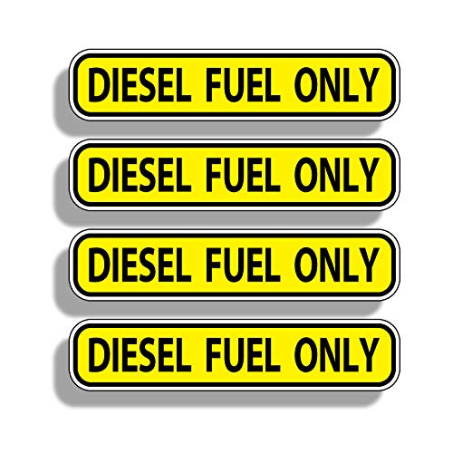 Amazon.com: DIESEL FUEL ONLY Sticker Set of 4 Die Cut Vinyl Decal label ...
