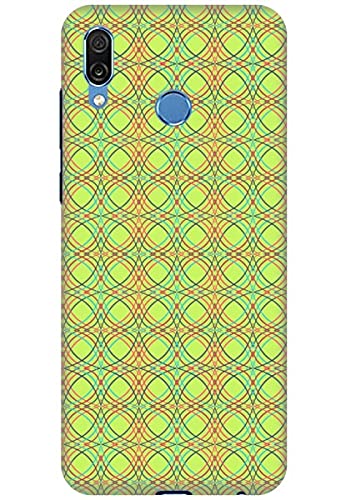 Yellow Abstract Twirls Printed Back Cover Phone Case for Honor Play ...