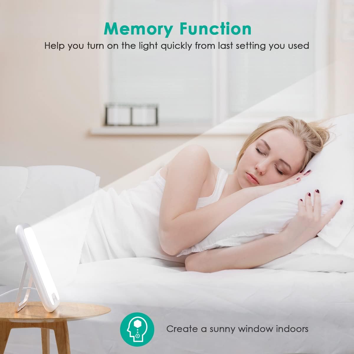 SAD Lamp, SAD Light Therapy Lamp, 10,000 Lux Natural Daylight Sad Light ...