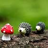 Amazon.com: Danmu Resin Mini Hedgehogs and Mushroom, Miniature ...